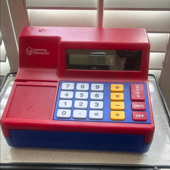 Toys | Learning Resources Red And Blue Toy Cash Register | Poshmark